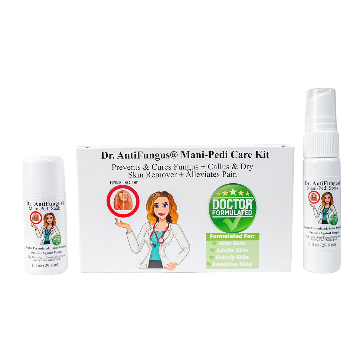 Mani-Pedi Care Kit – Nail Care Around Nail Fungus | Dr. AntiFungus
